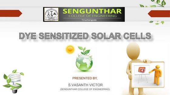 Dye Sensitized Solar cell (DSSC) | PPTX