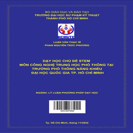 Dạy học chủ đề Stem môn công nghệ trung học phổ thông tại Trường phổ ...