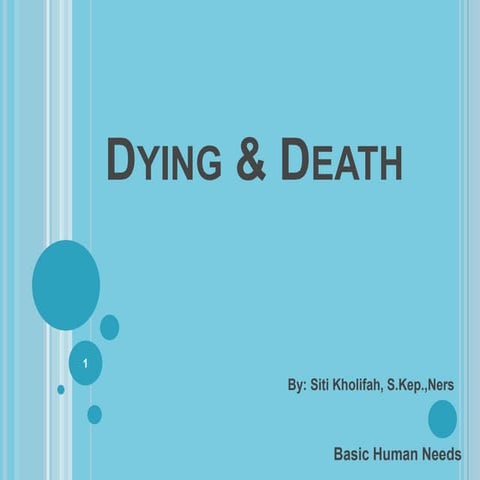 Dying and death in the healthcare present | PPTX