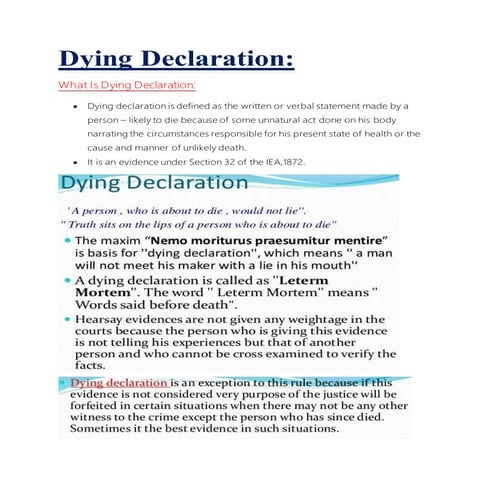 Dying declaration | DOCX