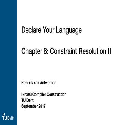 Declare Your Language Constraint Resolution 2 Ppt