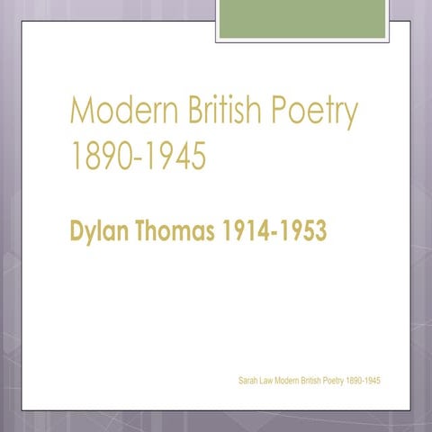 Dylan Thomas | PPTX