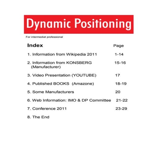 Dynamic positioning | PDF