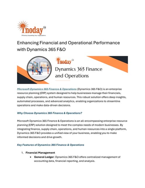 Microsoft Dynamics 365 Finance and Operations Overview | PDF | Computer ...