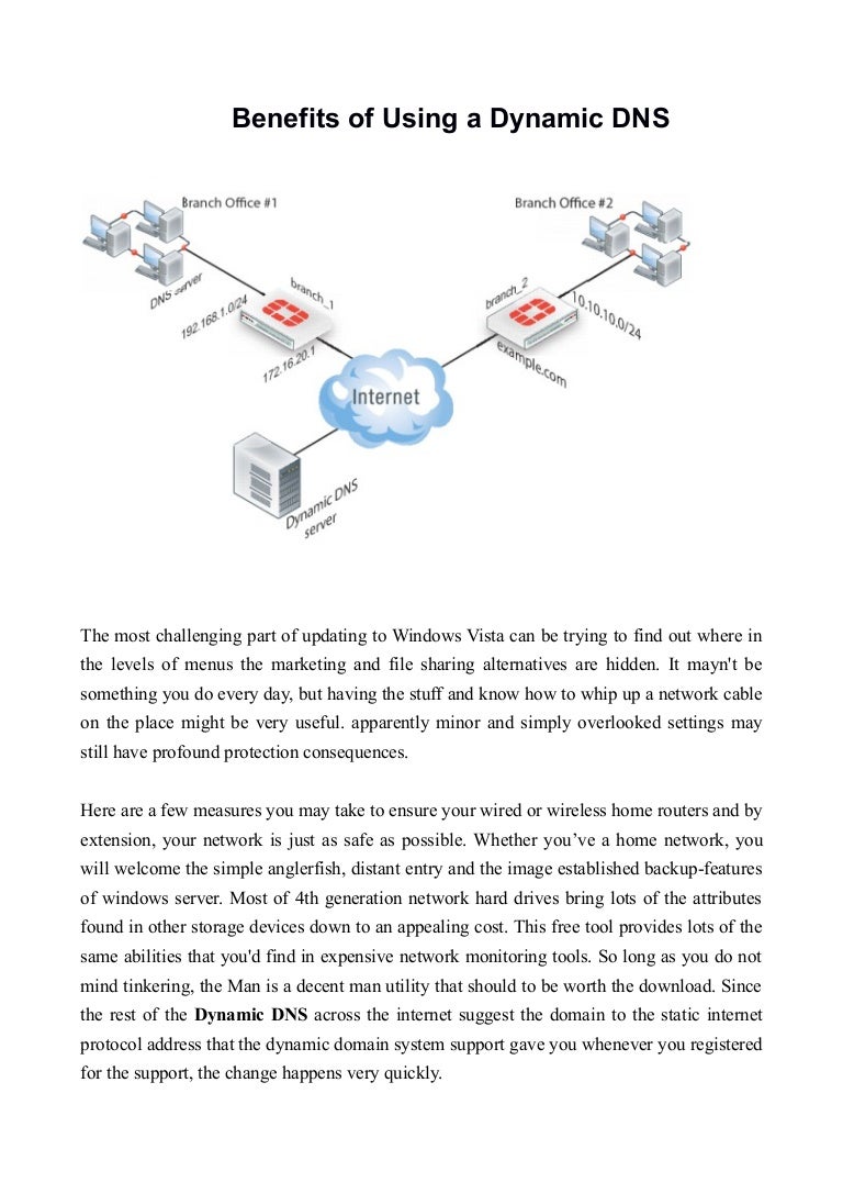 Benefits of Using a Dynamic DNS