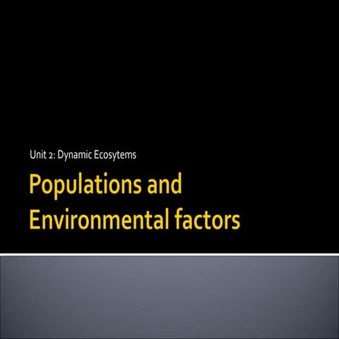 Dynamic ecosystems - Population Sampling | PPT