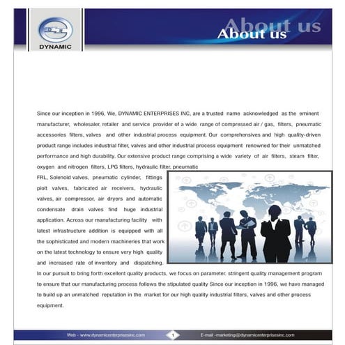 Dynamic Enterprises Inc., Pune, Air Filters & Separators | PDF ...