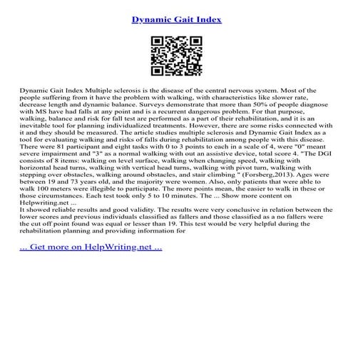 Dynamic Gait Index Pdf