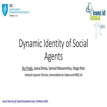 Dynamic identity of social agents | PPT