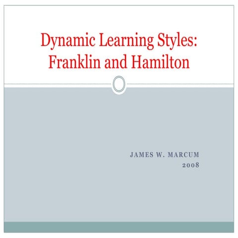 Dynamic learning styles | PPTX