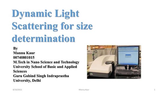 Interpreting and Understanding Dynamic Light Scattering Size Data | PDF