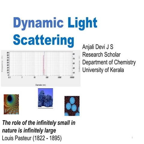 Dynamic Light Scattering Anjali Devi J S | PPTX