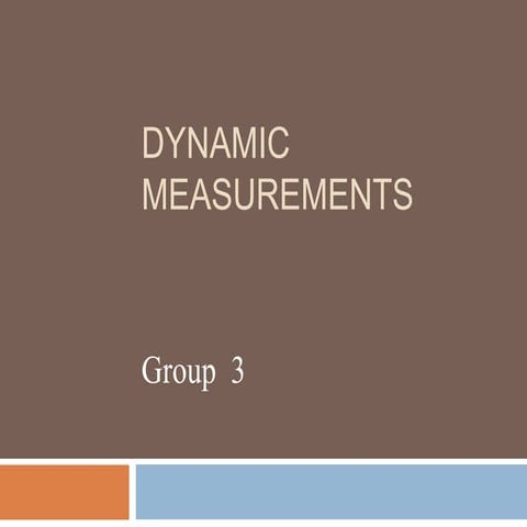 Dynamic measurements | PPTX