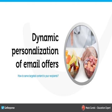 Dynamic personalization of_email_offers | PPT