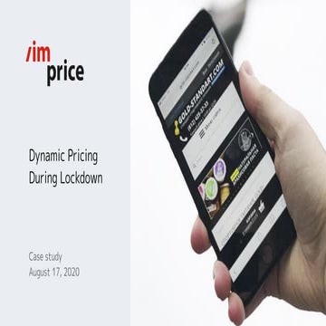 Dynamic Pricing During Lockdown - Case Study | PPT