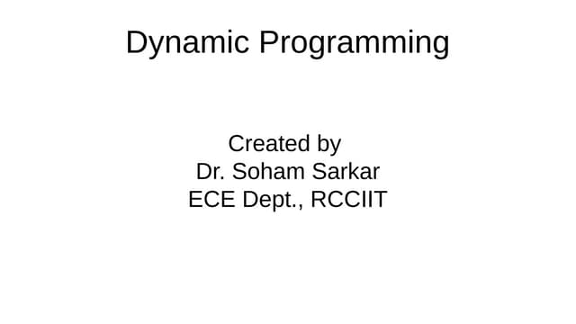 Dynamic Programming Pdf Programming Languages Computing