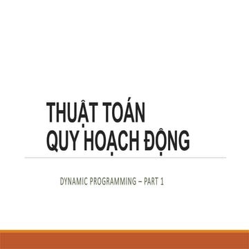 DYNAMIC PROGRAMMING-PART1.pp dành cho hsg tintx | PPTX