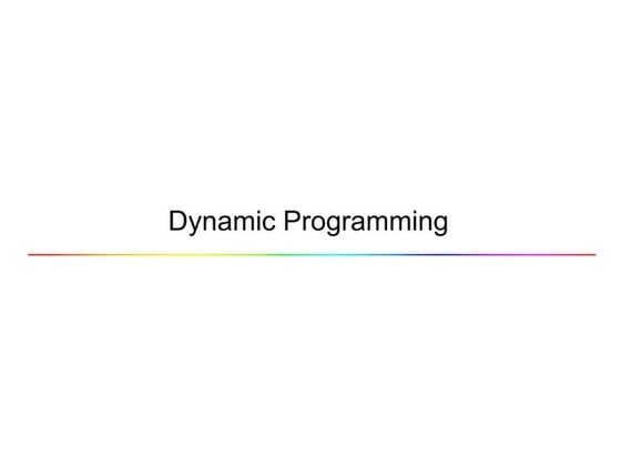 Dynamic Programming Pptx Programming Languages Computing