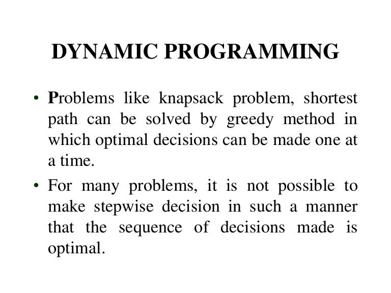 Dynamic Programming