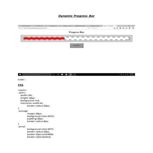 Dynamic Progress Bar Pdf