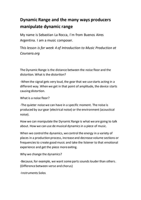 Elements of music dynamics | PPTX