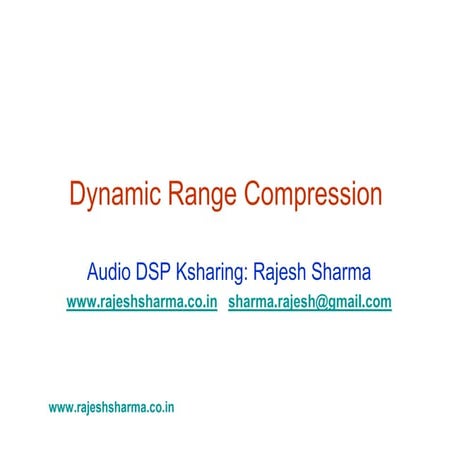 Audio Dynamic Range Compression | PDF