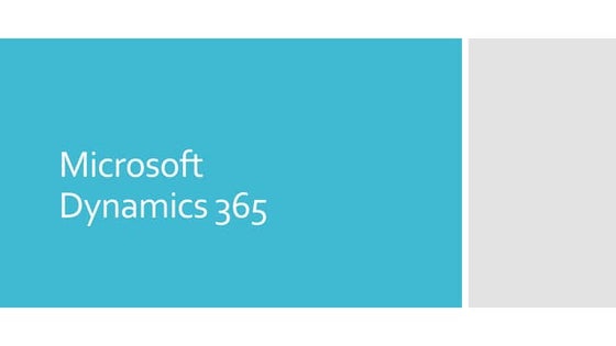 Dynamics 365 Crm Introduction Pptx Computer Software And Applications Computing
