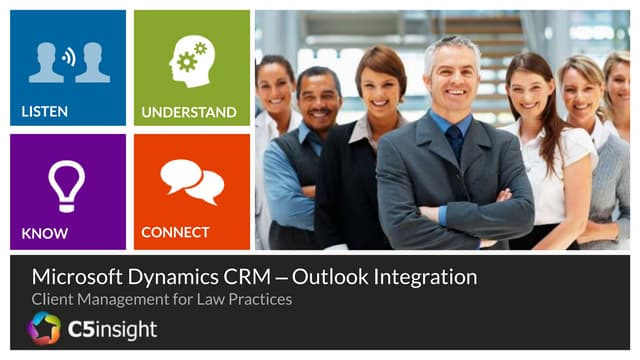 Microsoft Dynamics Crm Outlook Integration For Law Practices Ppt
