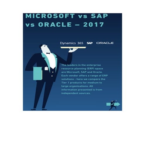 ERP Comparison: Microsoft vs SAP vs Oracle - 2017 | PDF