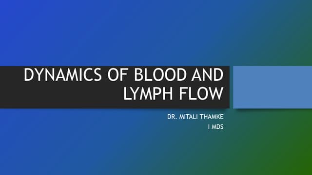Blood flow types | PPTX