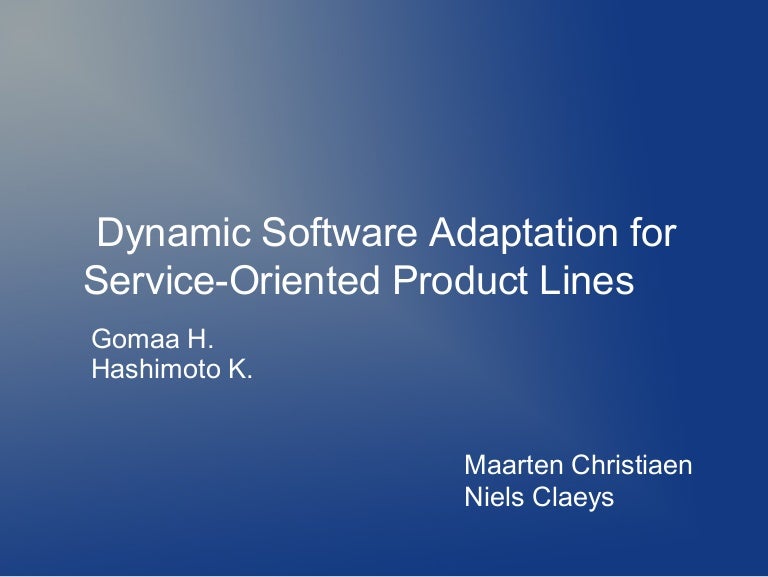 Dynamic Software Adaptation For Service Oriented Product Lines