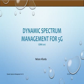 Dynamic Spectrum Management for 5G | PPT