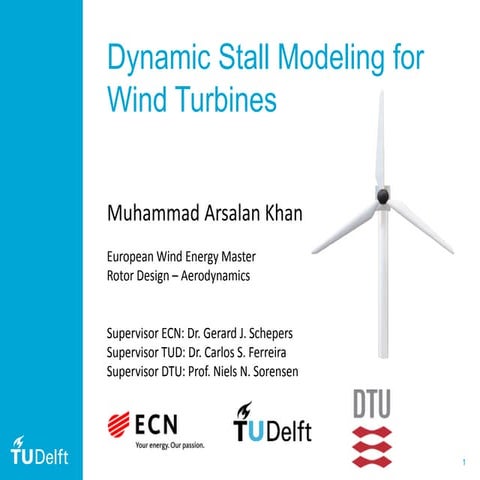 Dynamic stall modelling for wind turbines | PPTX