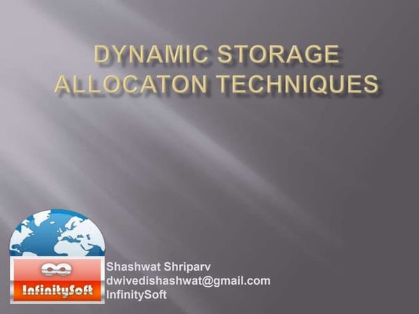 Dynamic Storage Allocation Techniques In Compiler Design