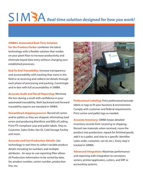 Dynamic Systems 2019 Simba-Meat Processing System | PDF