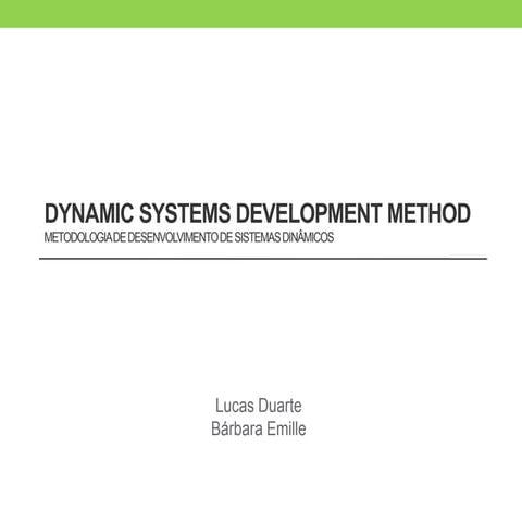 Dynamic Systems Development Method | PPTX
