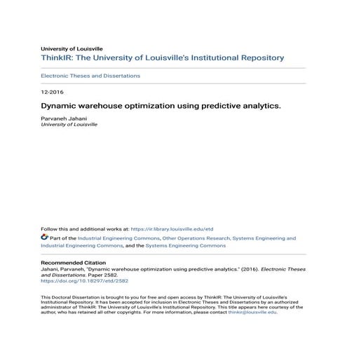 Dynamic warehouse optimization | PDF
