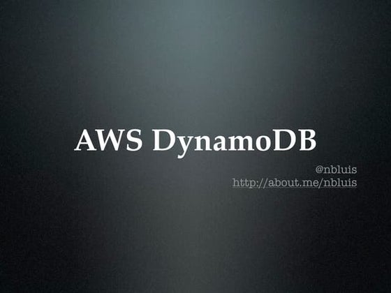 AWS DynamoDB | PDF | Databases | Computer Software and Applications