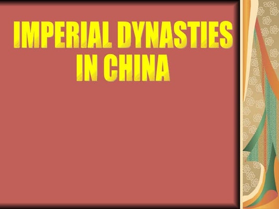 Dynasties Of China | PPT