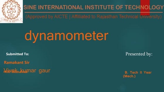 Types of Dynamometers | PPT