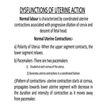 Abnormal uterine action | PPT