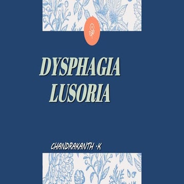 Dyshagia lusoria | PPTX