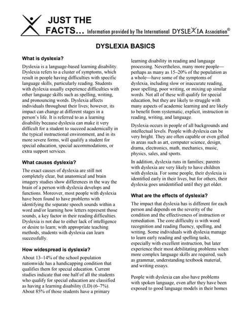 Dyslexia | PPTX
