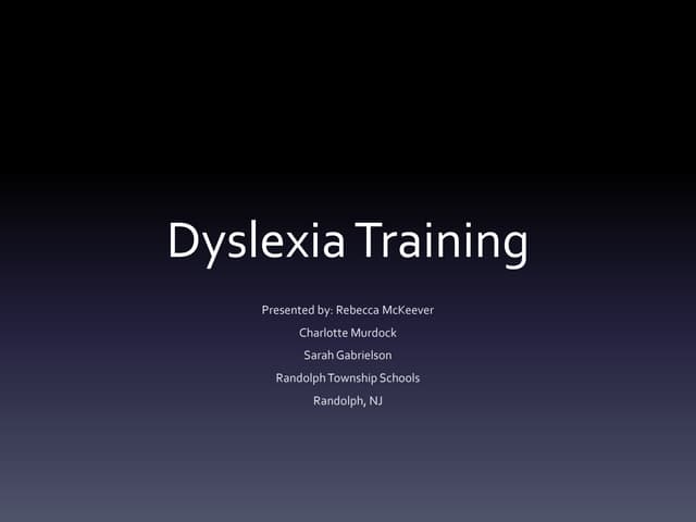 Dyslexia powerpoint | PPT