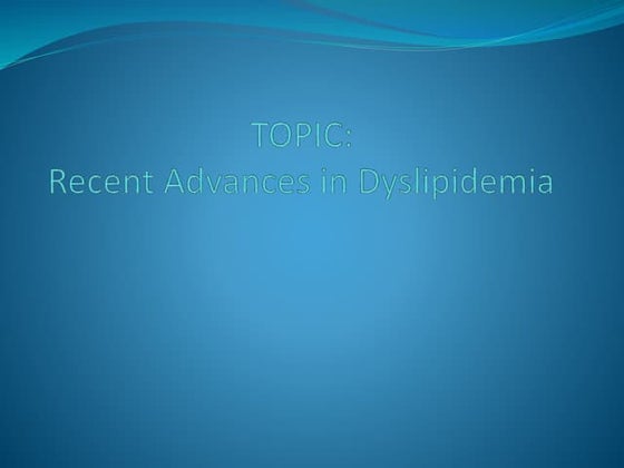 Dyslipidemia | PPT