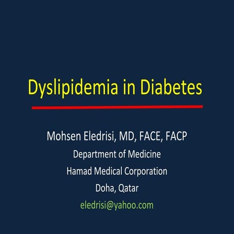 Dyslipidemia in diabetes | PPT