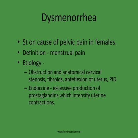 Dysmenorrhea | PPTX
