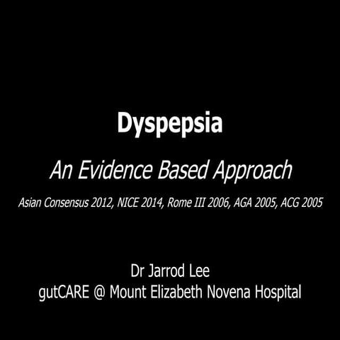 Dyspepsia - An Evidence Based Approach | PDF