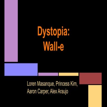 Dystopia wall-e presentation pop culture | PPTX