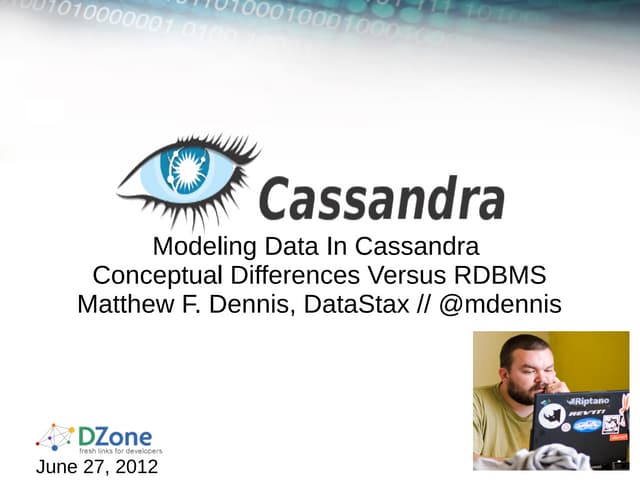 Dzone Cassandra Data Modeling Webinar Ppt
